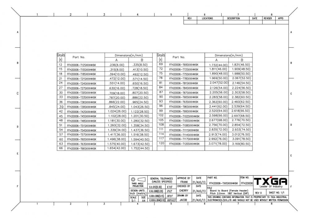 TXGA FFH20006 drawing page 6
