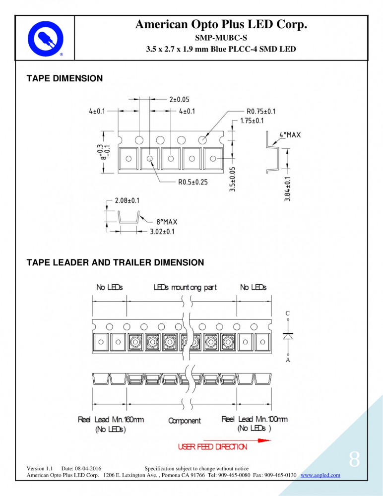 SMP-MUBC-S datasheet page 8