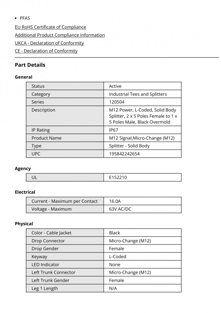 Molex 1205040002 customer drawing, page 2