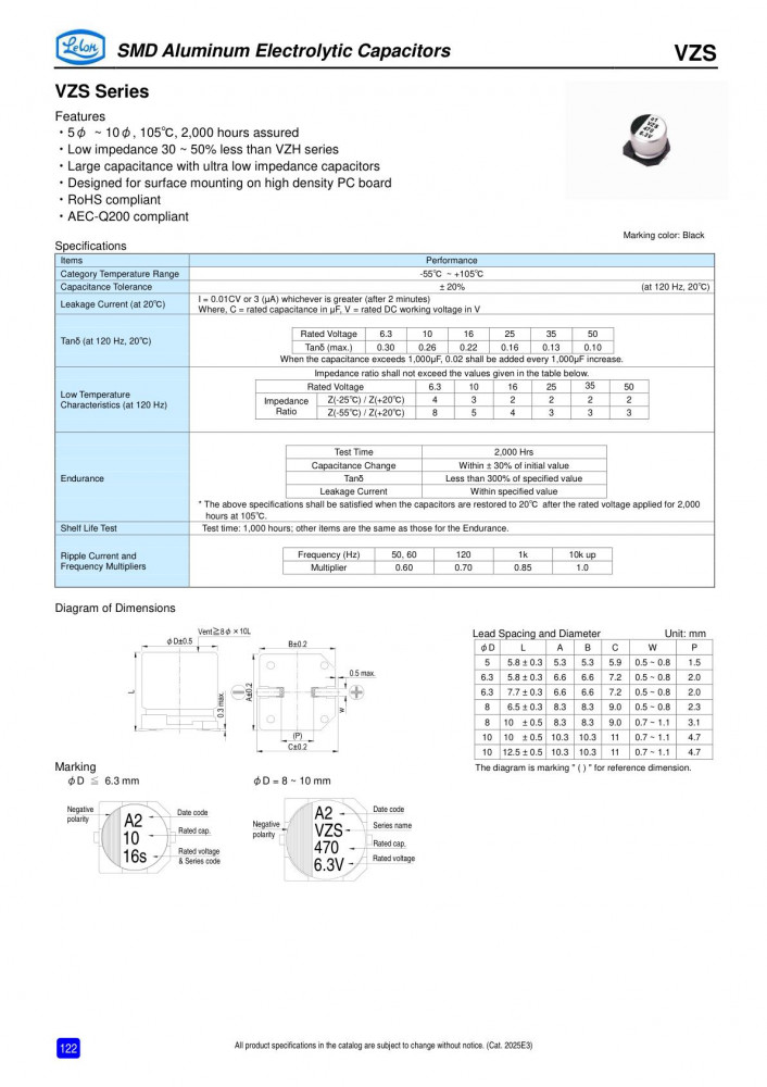 Lelon VZS series technical document page 1