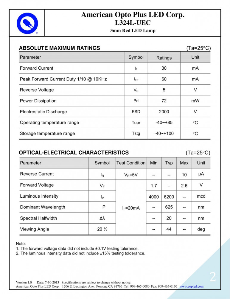 L324L-UEC datasheet page 2