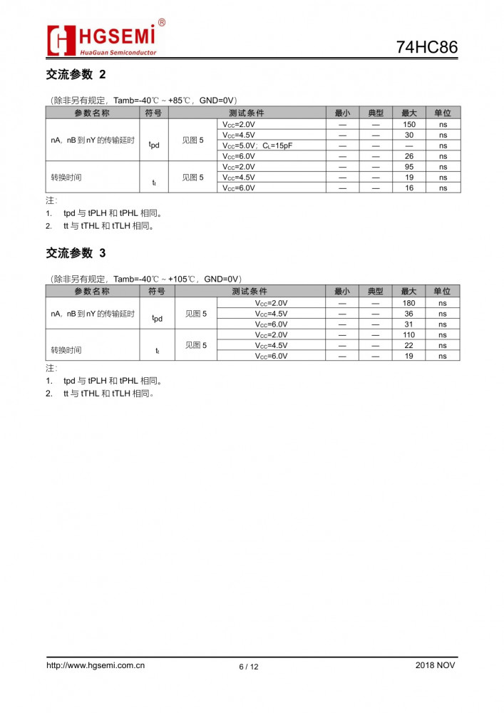 74HC86MT/TR datasheet page 6