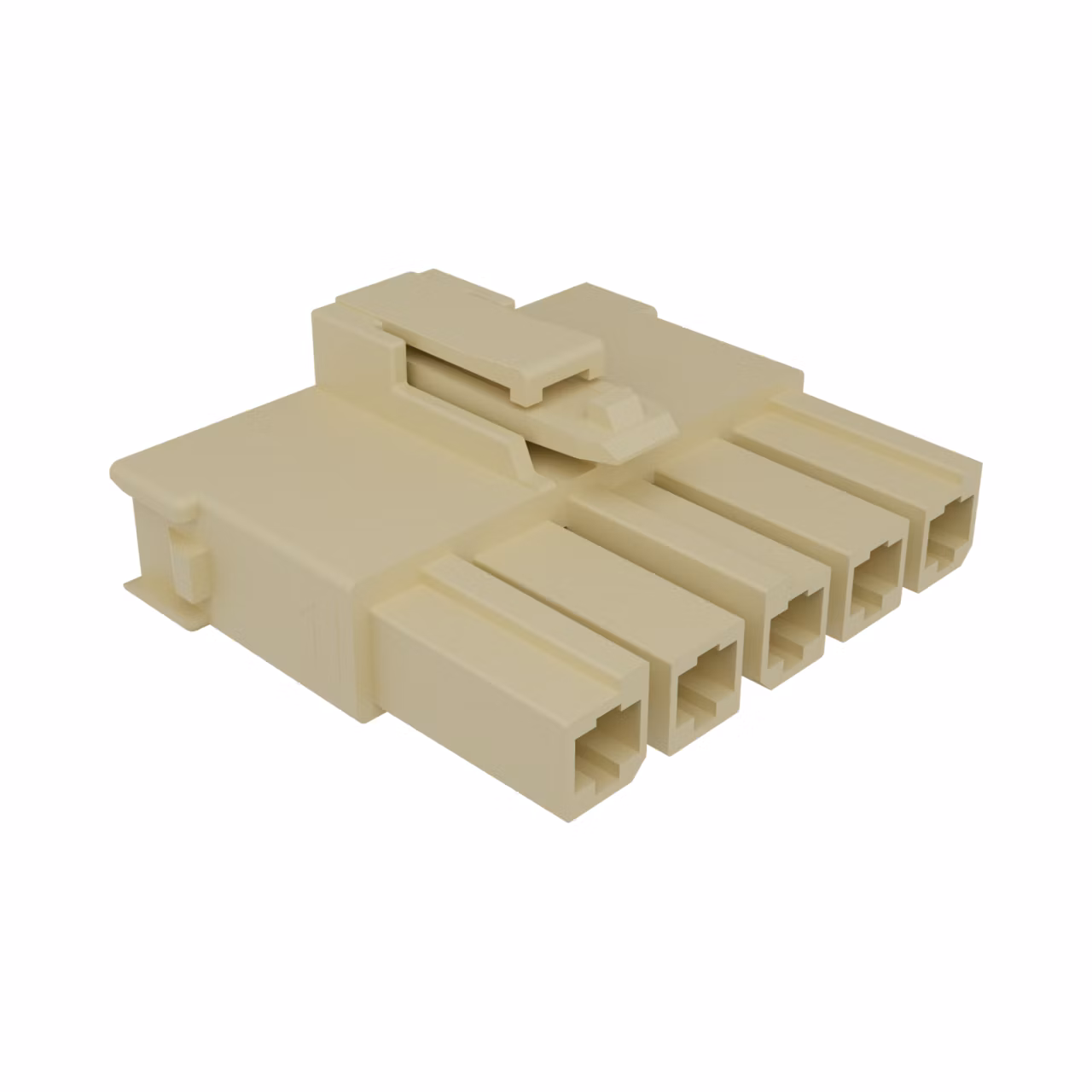 Mega-Fit ColorLock Tangless TPA-Capable Receptacle Housing, Single Row, 5 Circuit, UL 94V-0, Glow-Wire Capable, Natural for sale