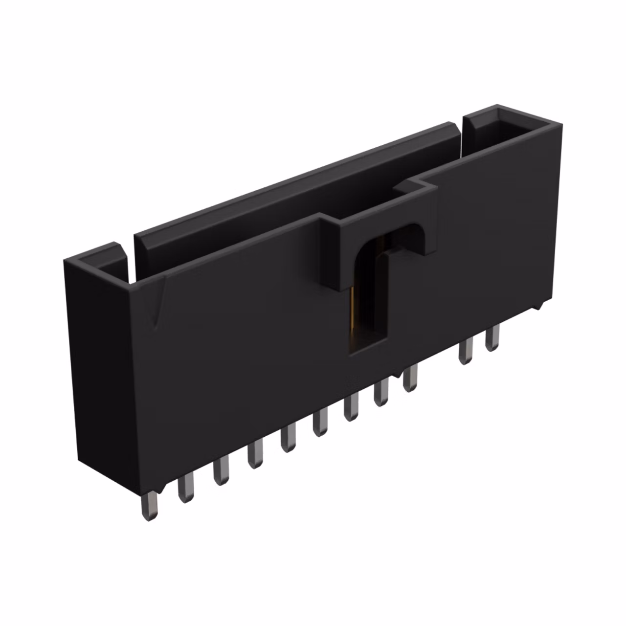 2.54mm Pitch SL Header, Single Row, Vertical, Shrouded, 3.30mm Tail Length, 5 Circuits, Circuits 2 and 4 Voided, Tin (Sn) Plating
