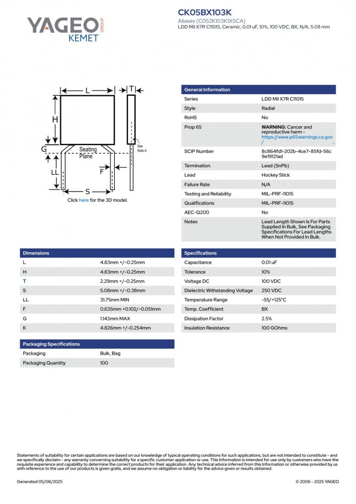 CK05BX103K technical document preview