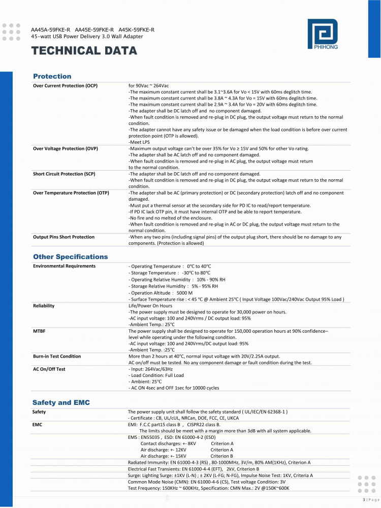 AA45E-59FKE-R technical document page 3