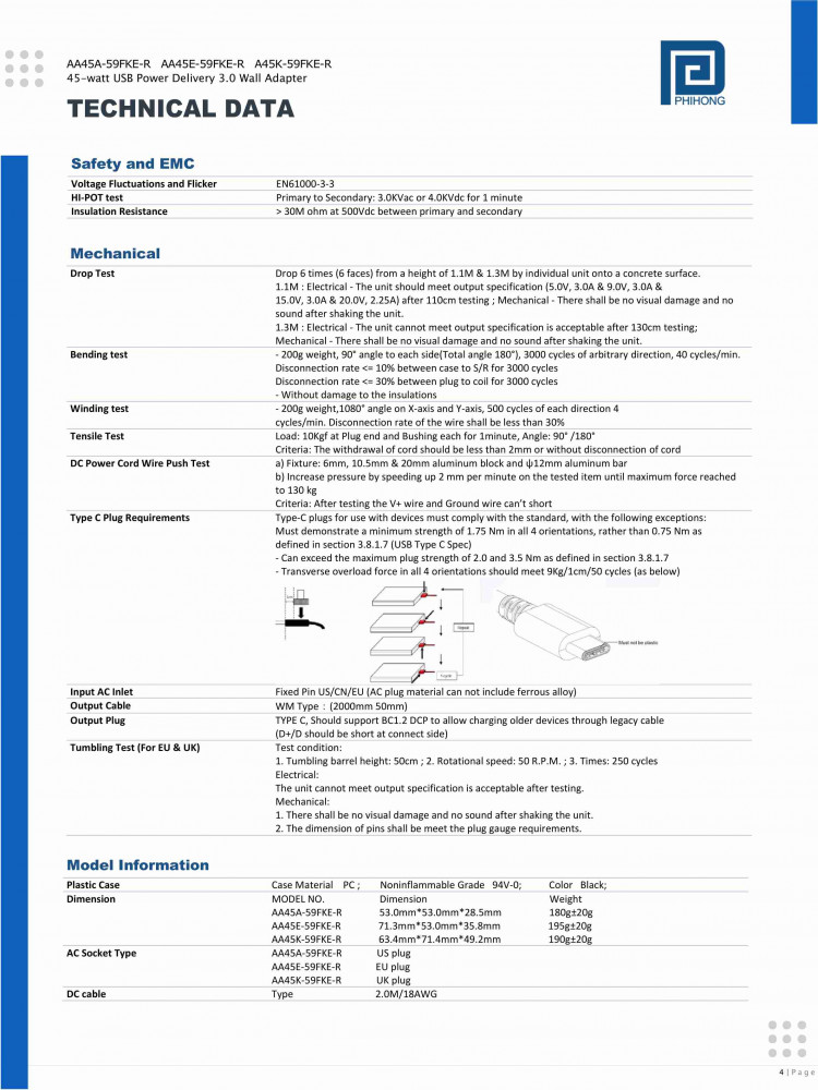 AA45E-59FKE-R technical document page 4