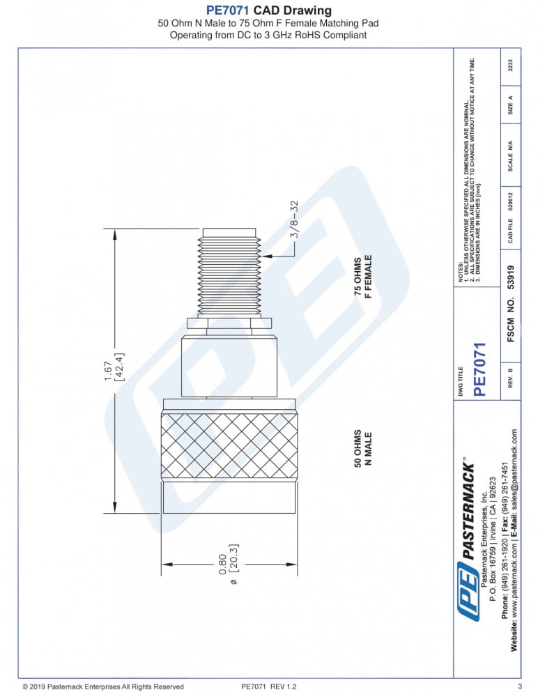 PE7071 technical document page 3