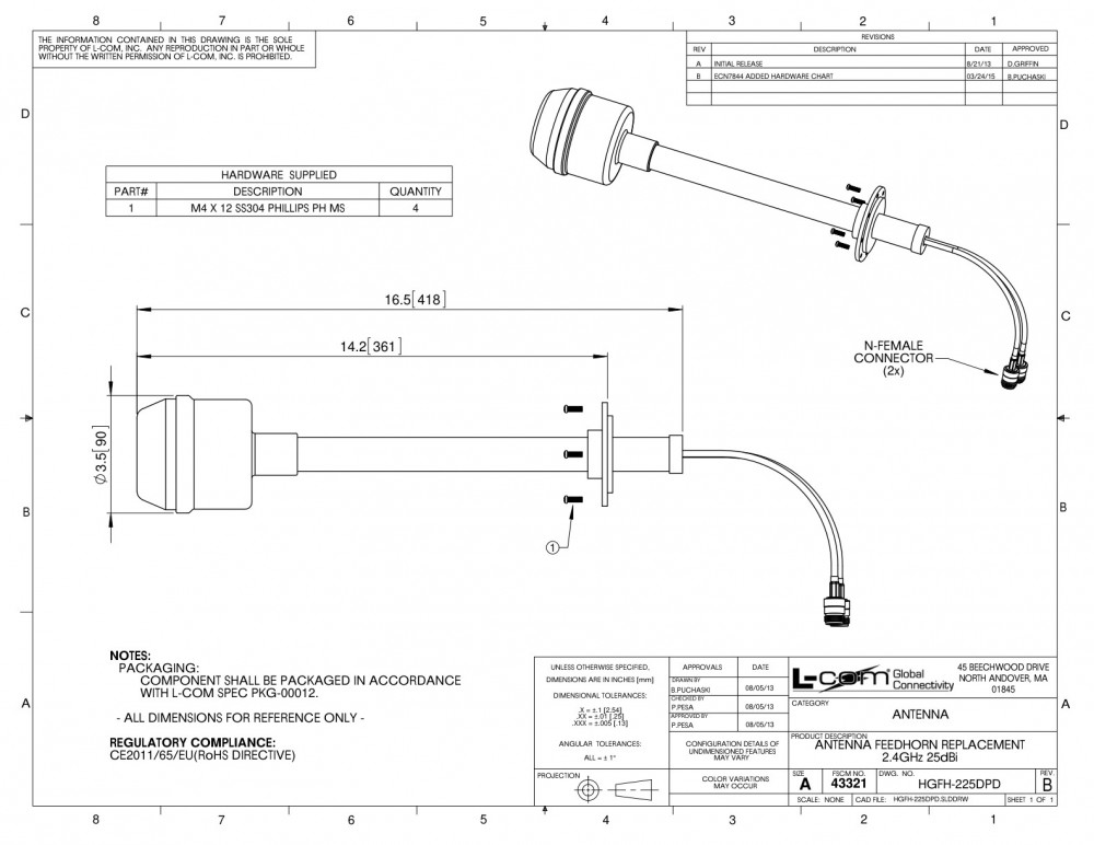 L-com HGFH-225DPD technical document page