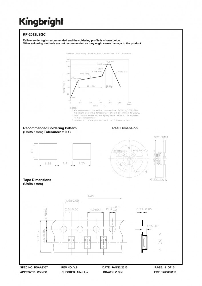 KP-2012LSGC datasheet page 4