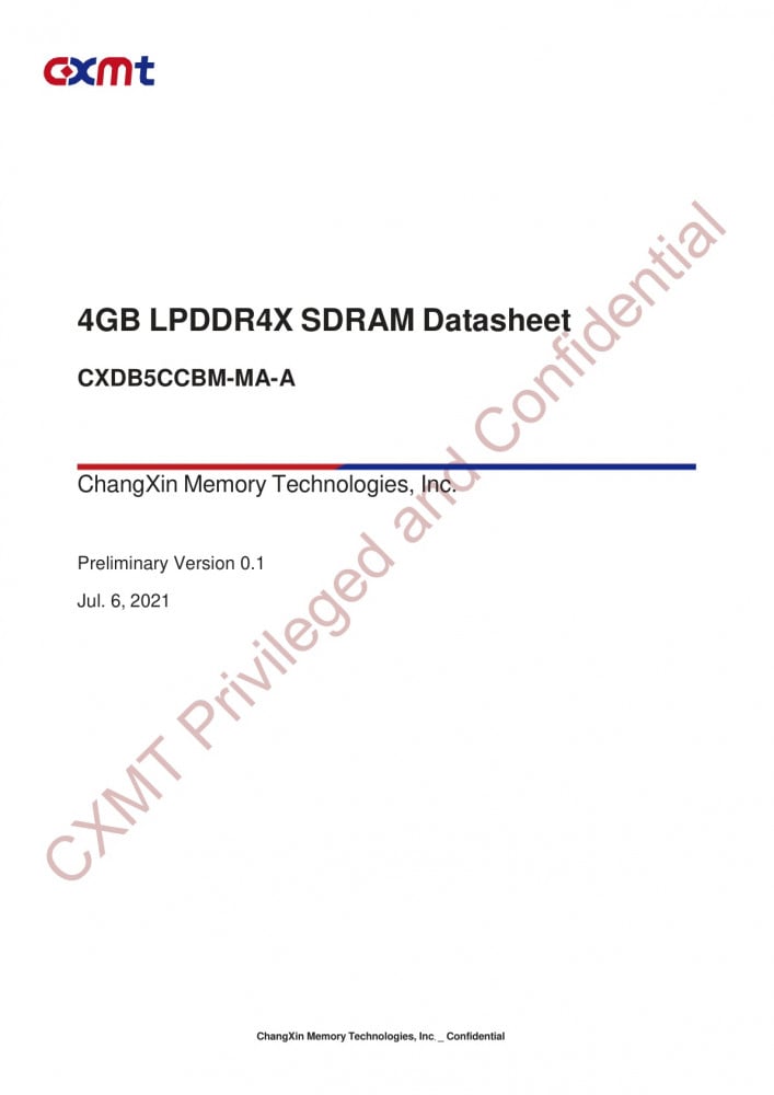 CXDB5CCBM-MA-A datasheet page 1