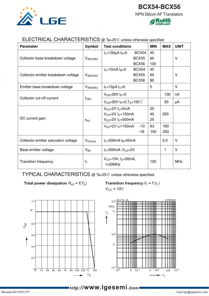 BCX56-16 technical document page 2