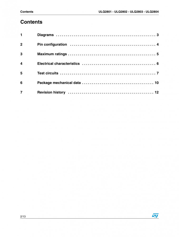 ULQ2803A datasheet page 2