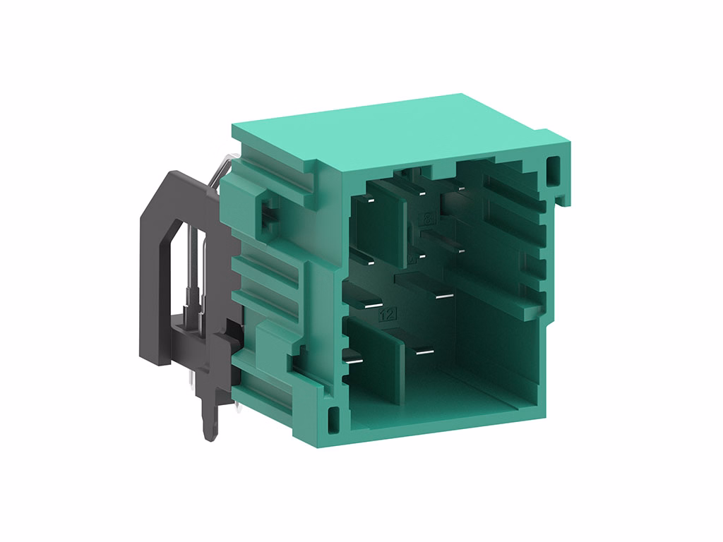 stAK50h Right-Angle Hybrid Header, 12 Circuits, Key 2, Green, Tube for sale