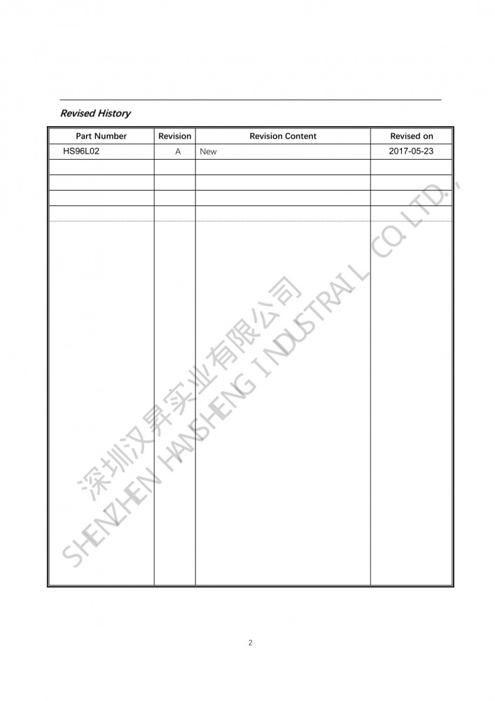 HS96L01B4S03 datasheet page 2