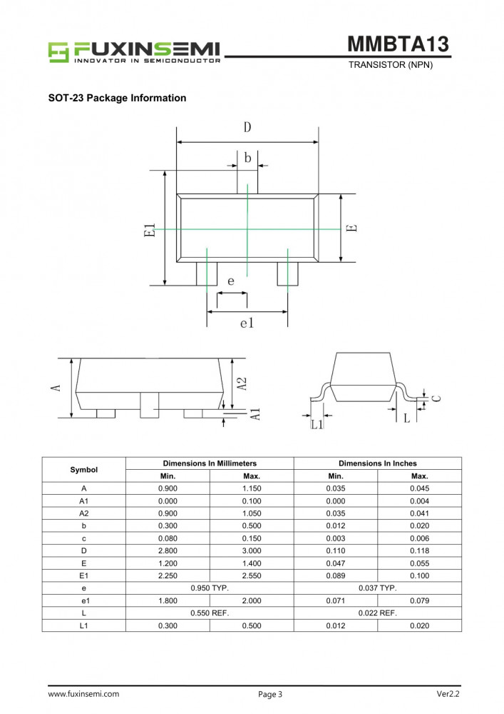 MMBTA13 datasheet page 3