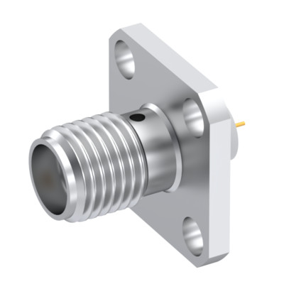 SMA / SQUARE FLANGE JACK RECEPTACLE WITH TAB CONTACT for sale