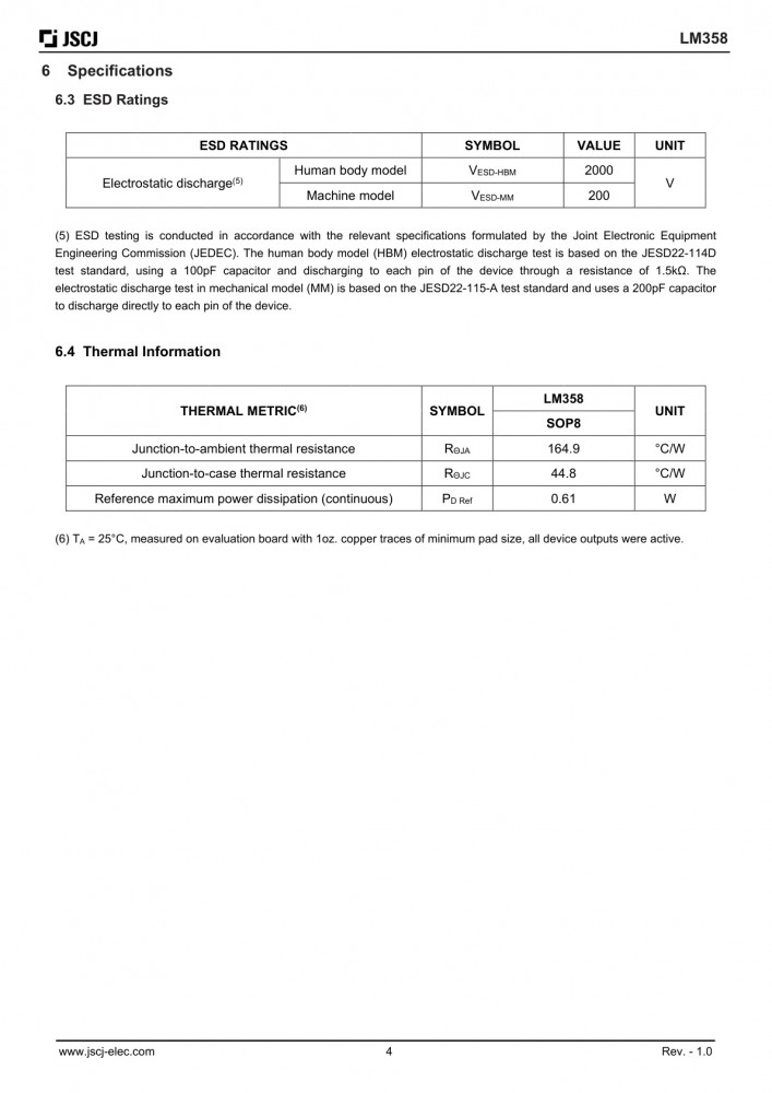 LM358 datasheet page 4