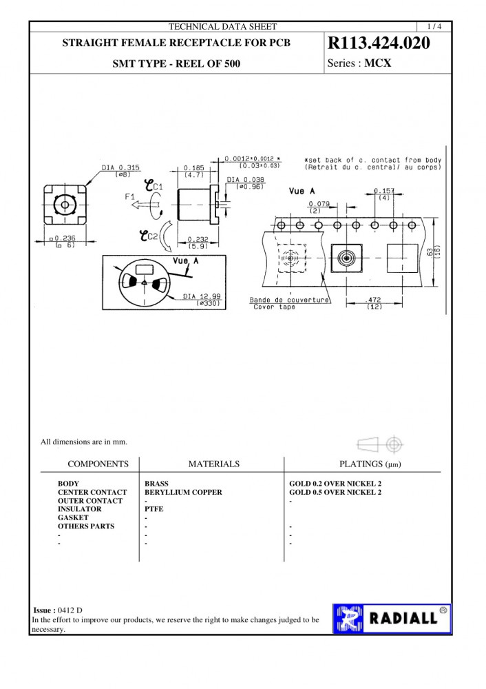 R113424020 technical document page 1