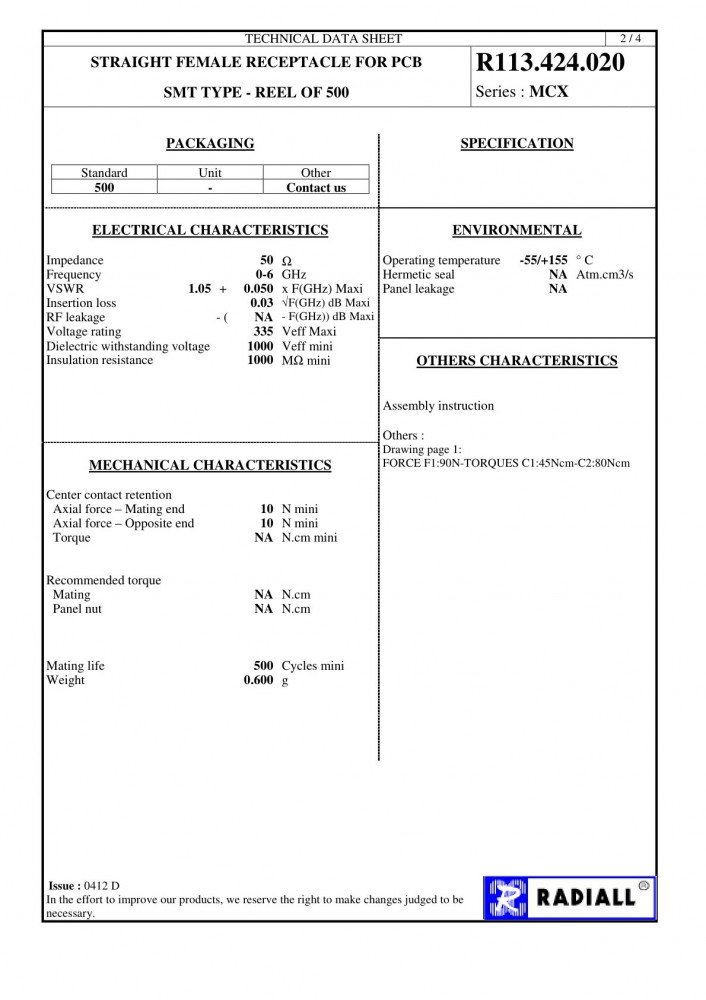R113424020 technical document page 2