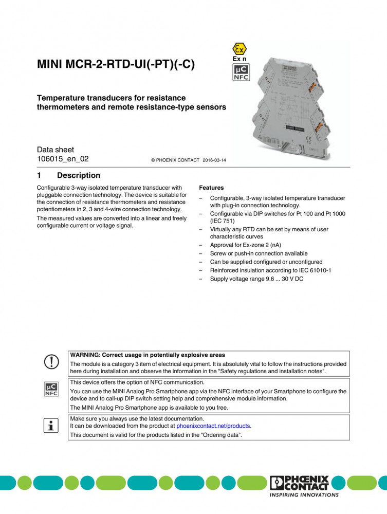 Product document page 1