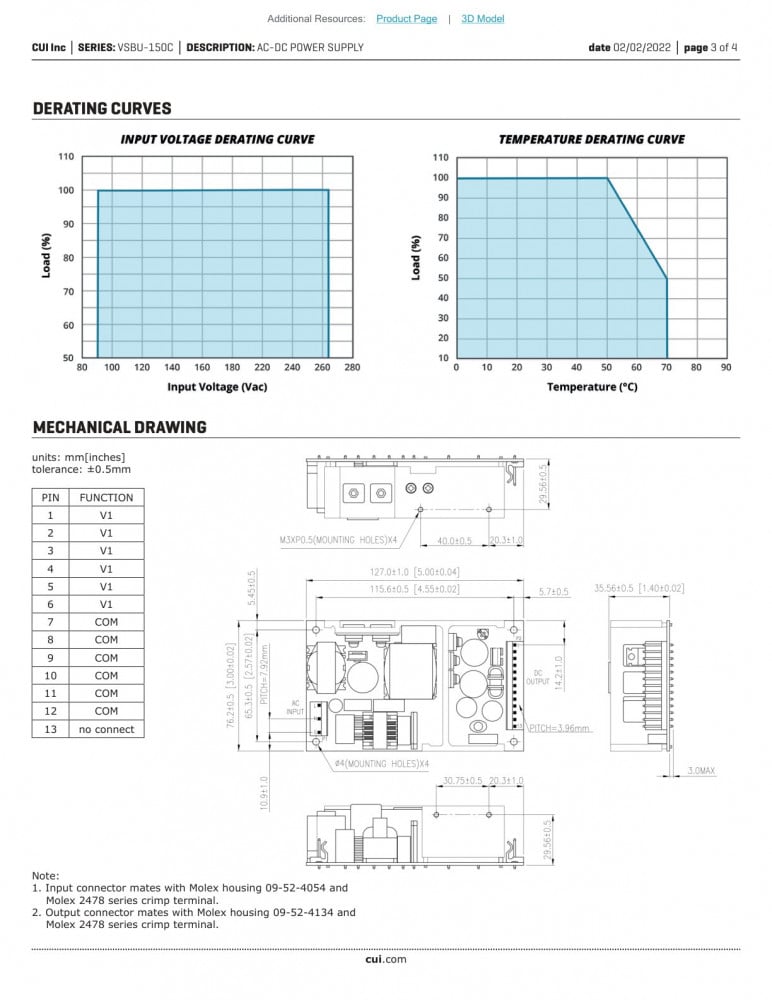 VSBU-150C-24 datasheet page 3
