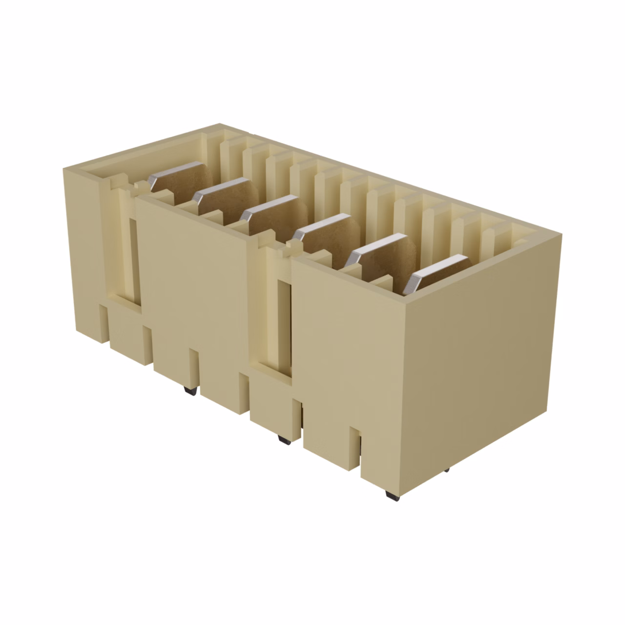 Appli-Mate RAST 5 Header, Vertical, 6 Circuits, Silver (Ag) Plating, All Position & Code Keys, Latches Between Circuits 1 & 2 and 4 & 5, PCB Polarization A, Glow-Wire Capable for sale
