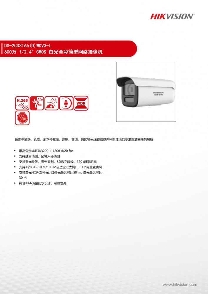 DS-2CD3T66DWDV3-L datasheet page 1
