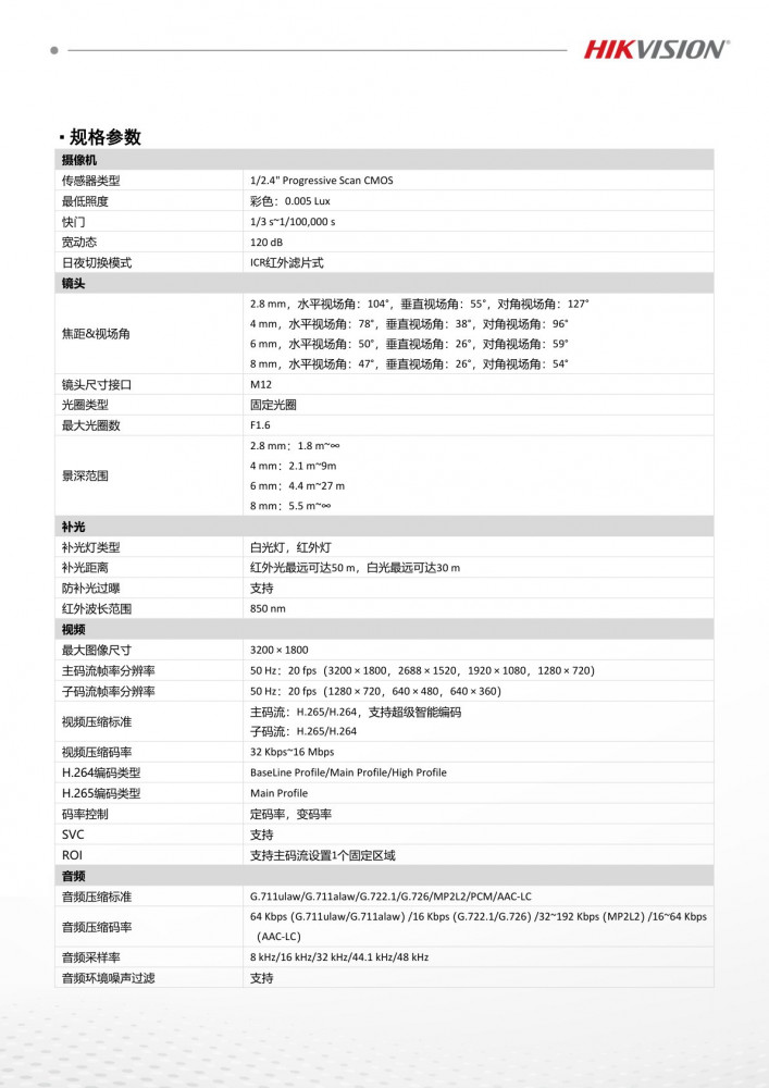 DS-2CD3T66DWDV3-L datasheet page 2