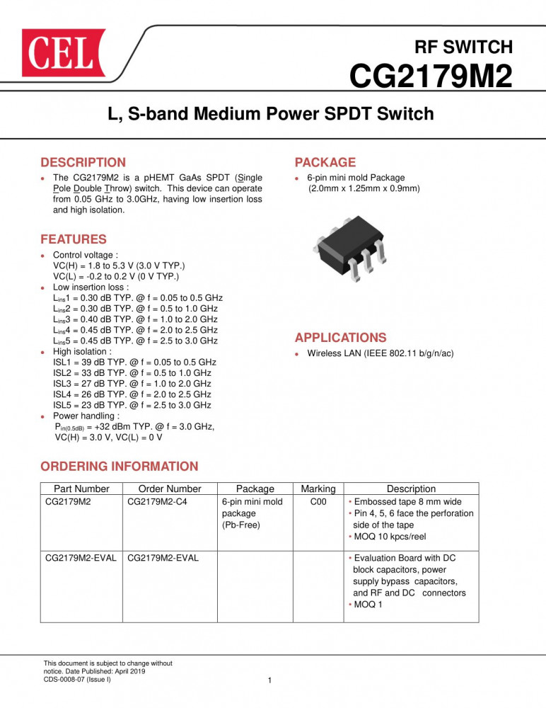 CG2179M2-C4 technical document, page 1