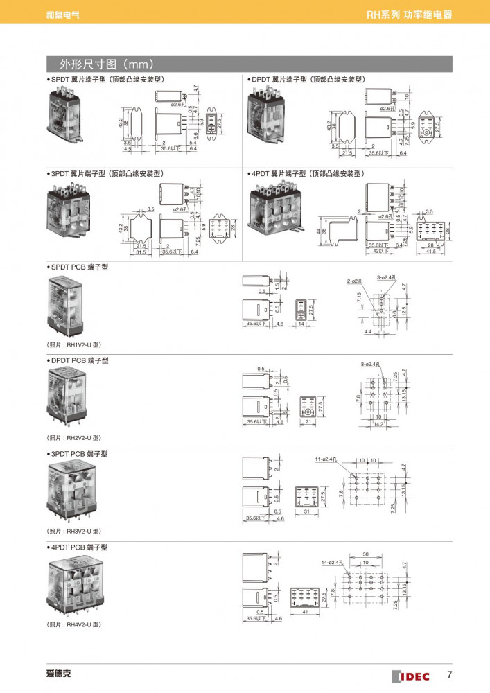 IDEC RH series documentation page 7