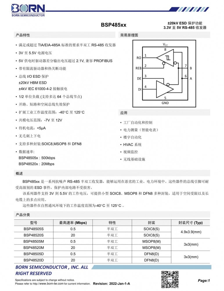 BSP48505S datasheet page 1