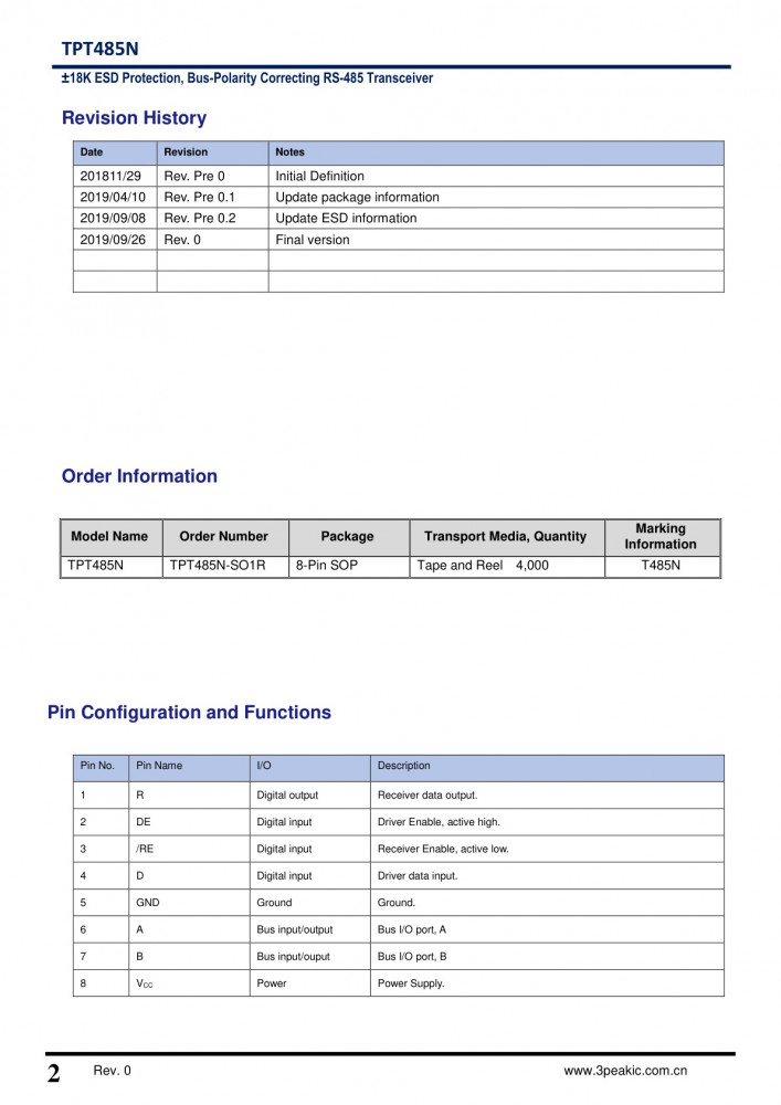 TPT485N-SO1R datasheet page 2