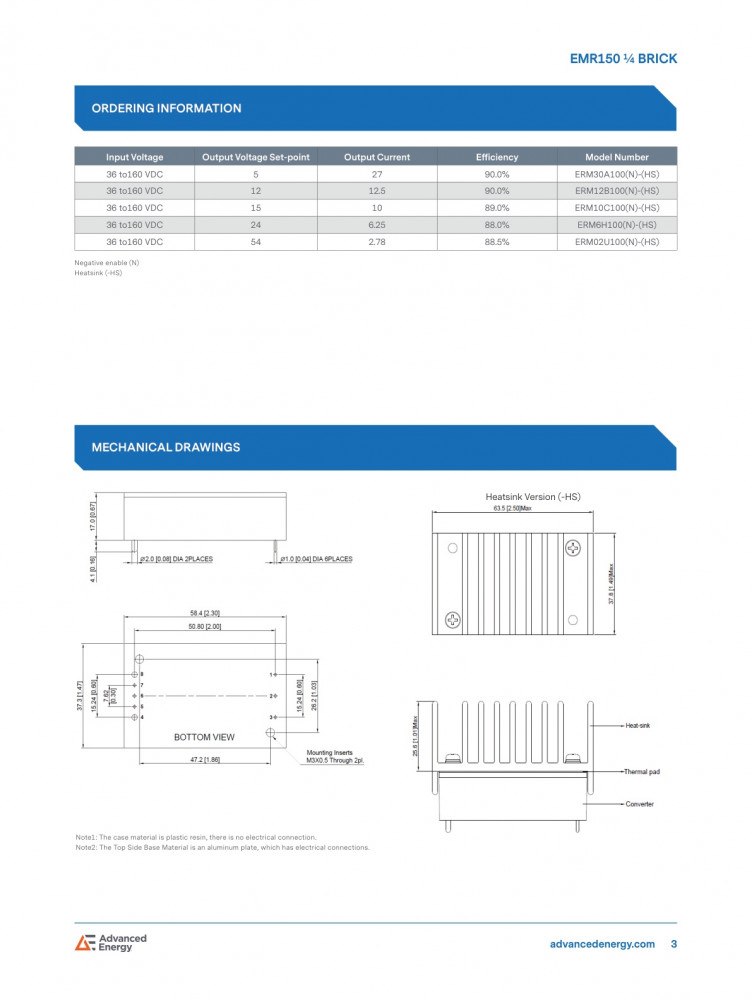 ERM150 datasheet page 3