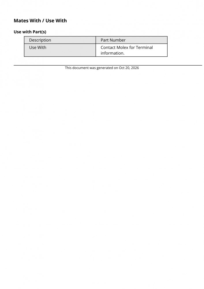 Technical document image 3 for MOLEX 309681061
