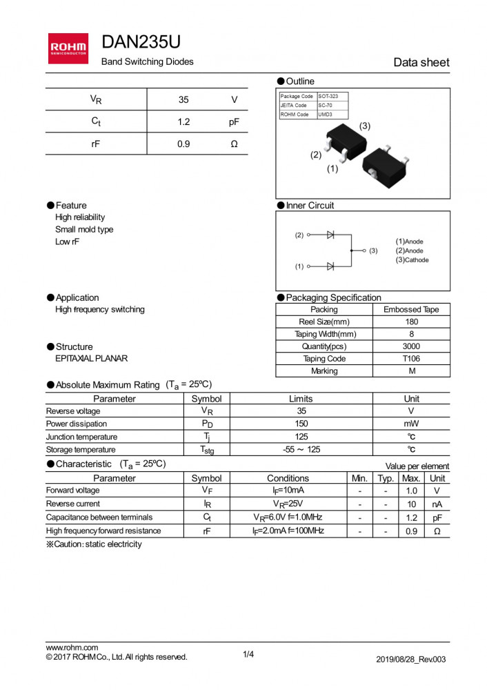 DAN235UT106 datasheet page 1