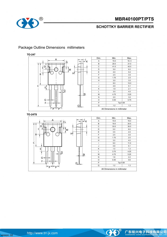 MBR40100PTS datasheet page 3