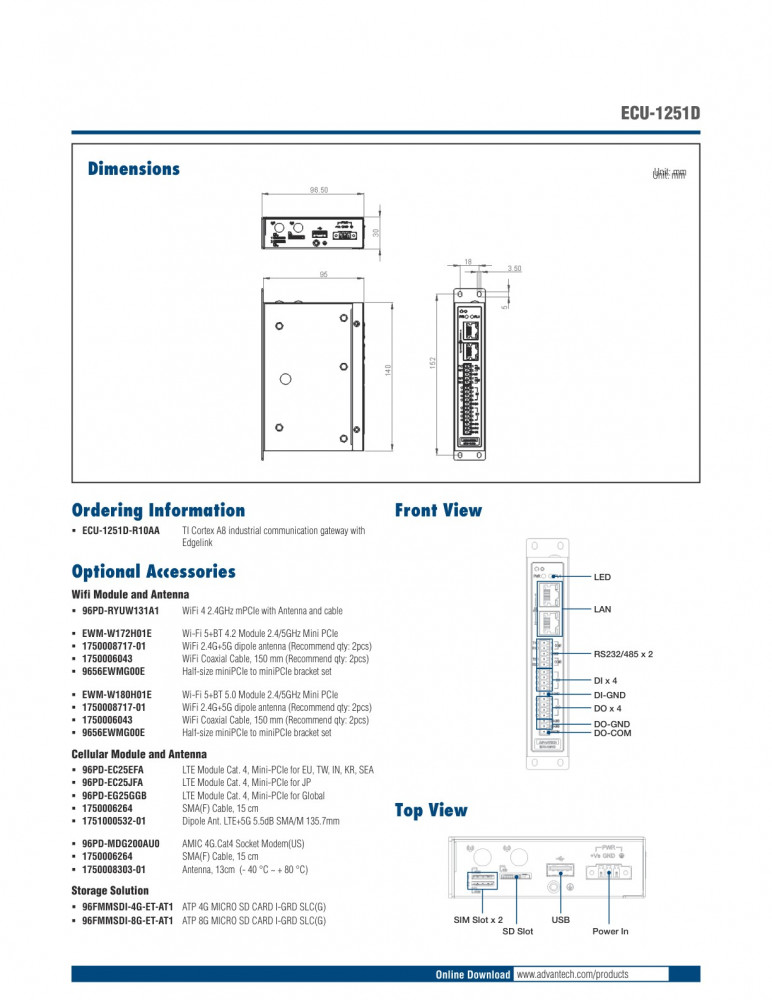 ECU-1251D technical document page 2