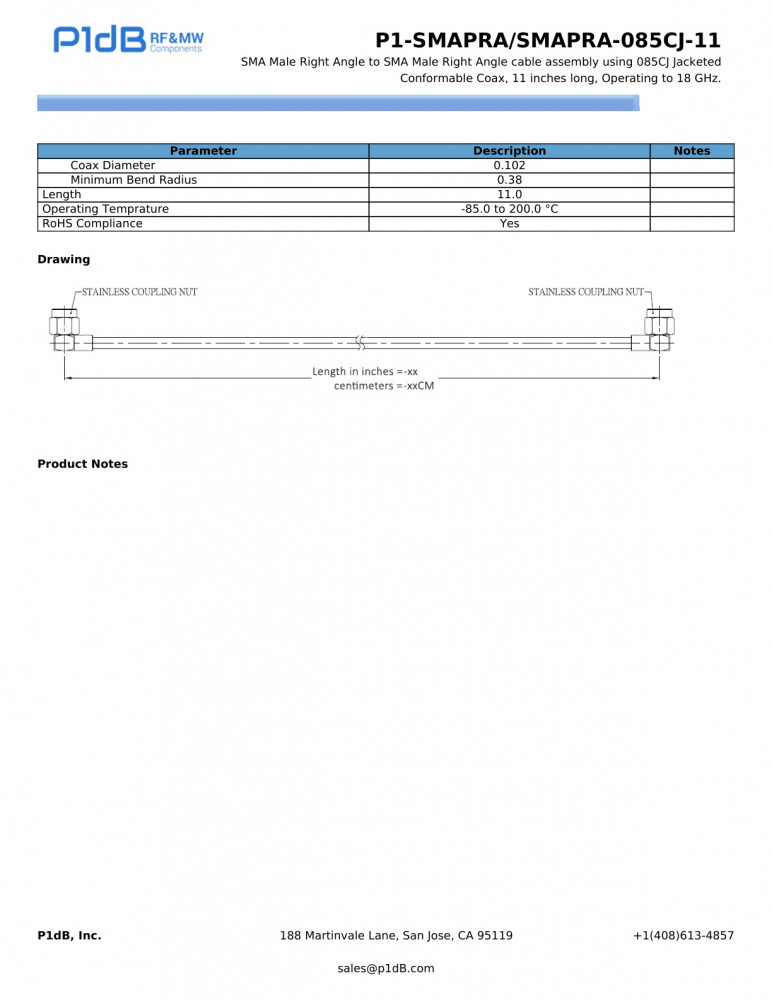 P1-SMAPRA/SMAPRA-085CJ-11 technical document page 2