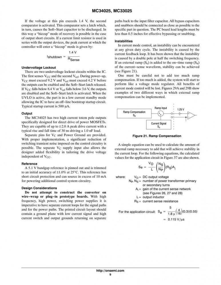 MC33025 datasheet page 9
