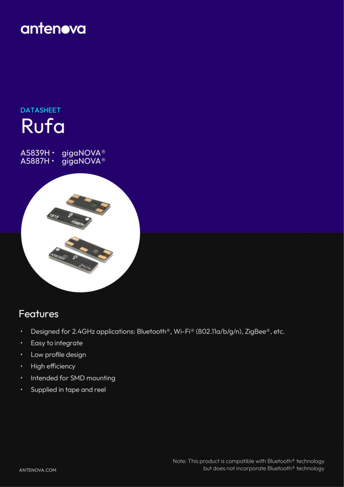 Rufa datasheet page 1