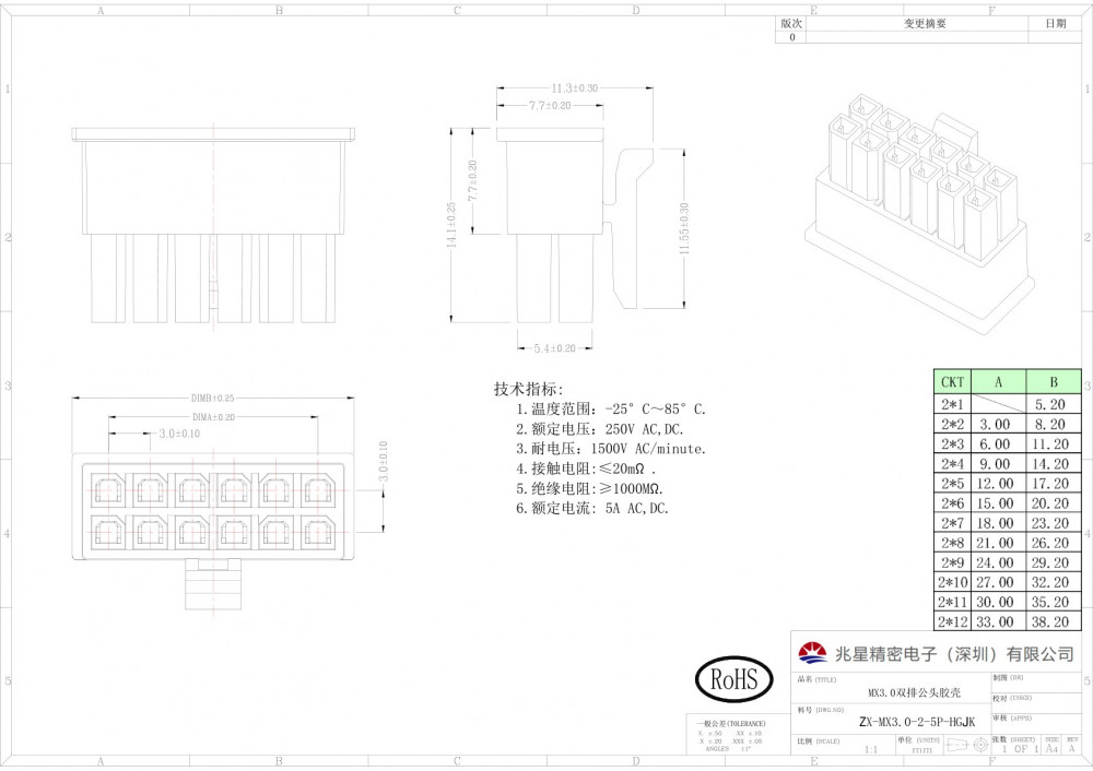 Megastar ZX-MX3.0-2-5P-HGJK technical document
