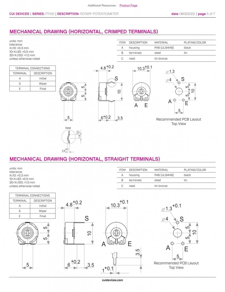 PTN10 datasheet page 5