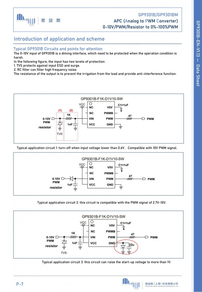 GP9301B datasheet page 7