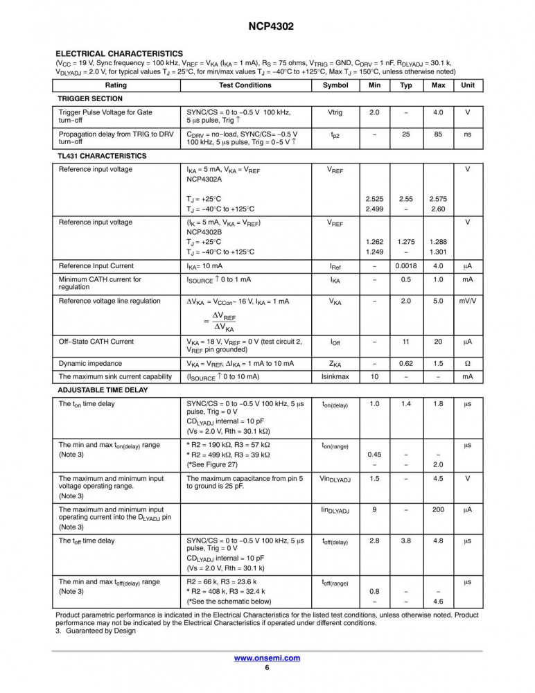 NCP4302 datasheet page 6