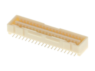 Micro-Lock 1.25mm Pitch Dual-Row Right-Angle Header, Beige, 40 Circuits