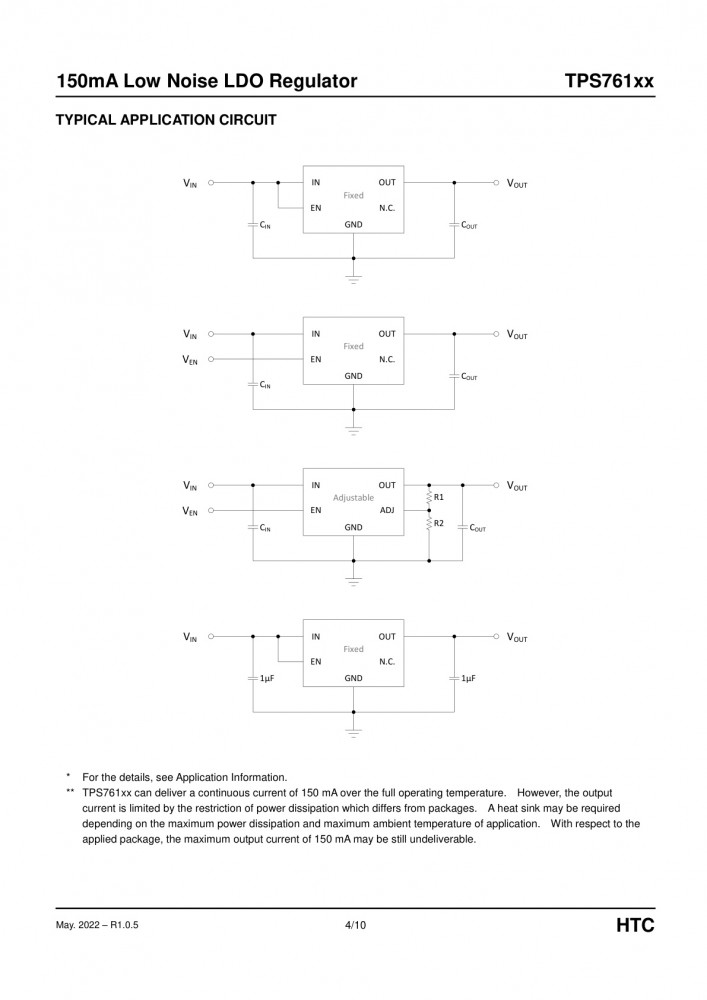TPS76150SF5 datasheet page 4
