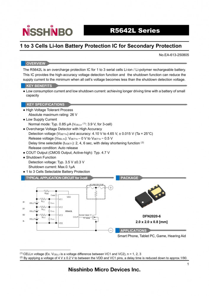 R5642L datasheet page 1