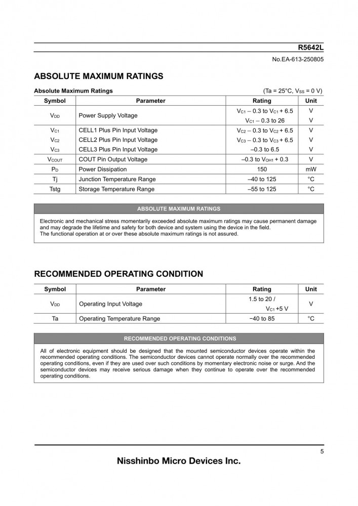 R5642L datasheet page 5