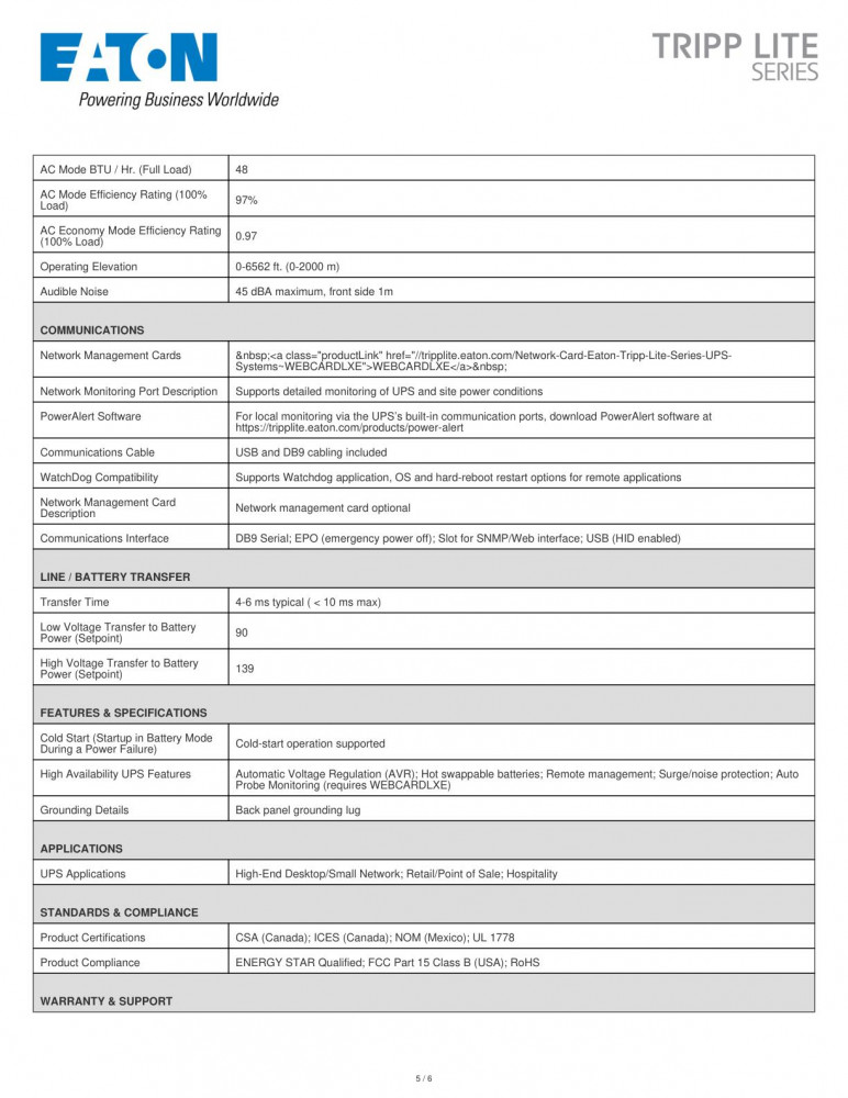 SMART500RT1U technical document page 5
